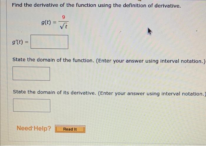 Solved Find the derivative of the function using the | Chegg.com