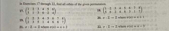 Solved In Exercises 17 through 22, find all orbits of the | Chegg.com