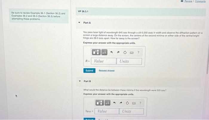 Solved Be sure to review Example 36.1 (Soction 36.2) and | Chegg.com
