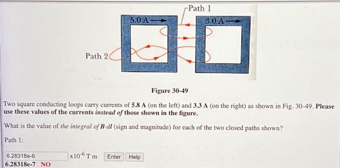 Solved Figure 30−49 Two square conducting loops carry | Chegg.com