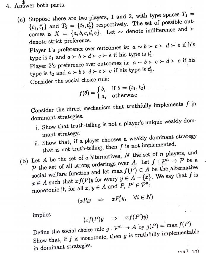 Solved Anš́wer both parts.(a) ﻿Suppose there are two | Chegg.com