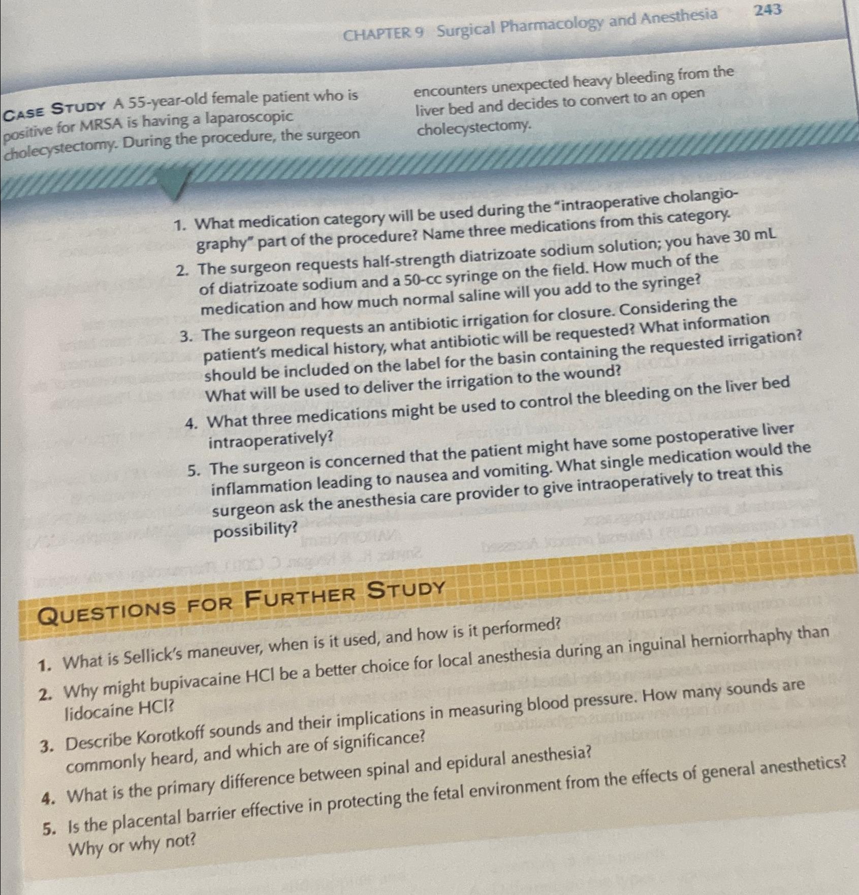 Solved CHAPTER 9 ﻿Surgical Pharmacology and | Chegg.com