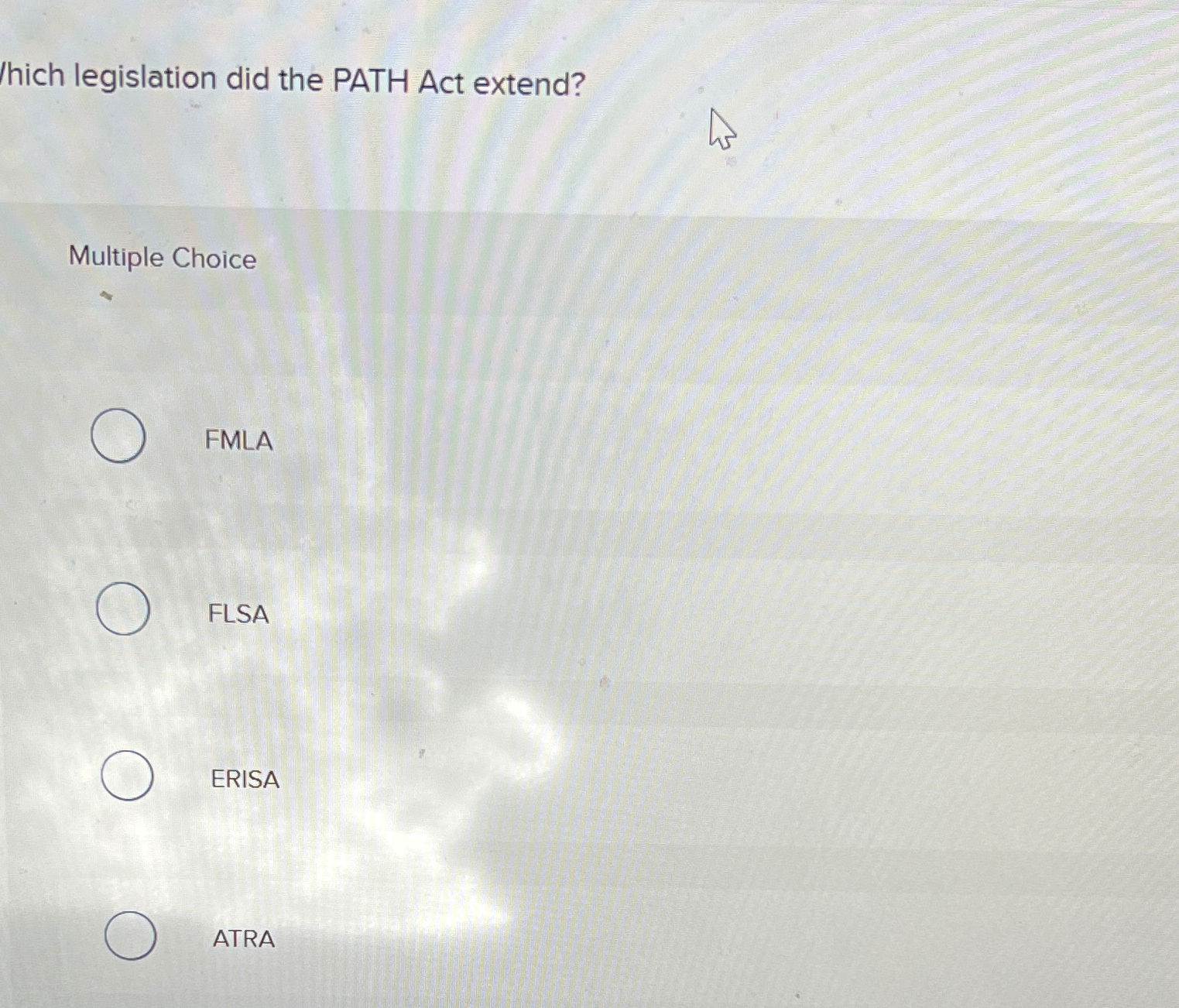Solved hich legislation did the PATH Act extend?Multiple | Chegg.com