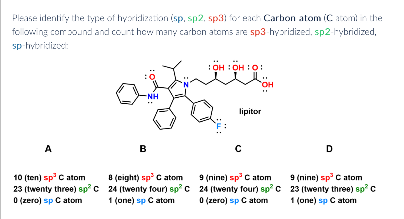 Solved Please identify the type of hybridization ( | Chegg.com