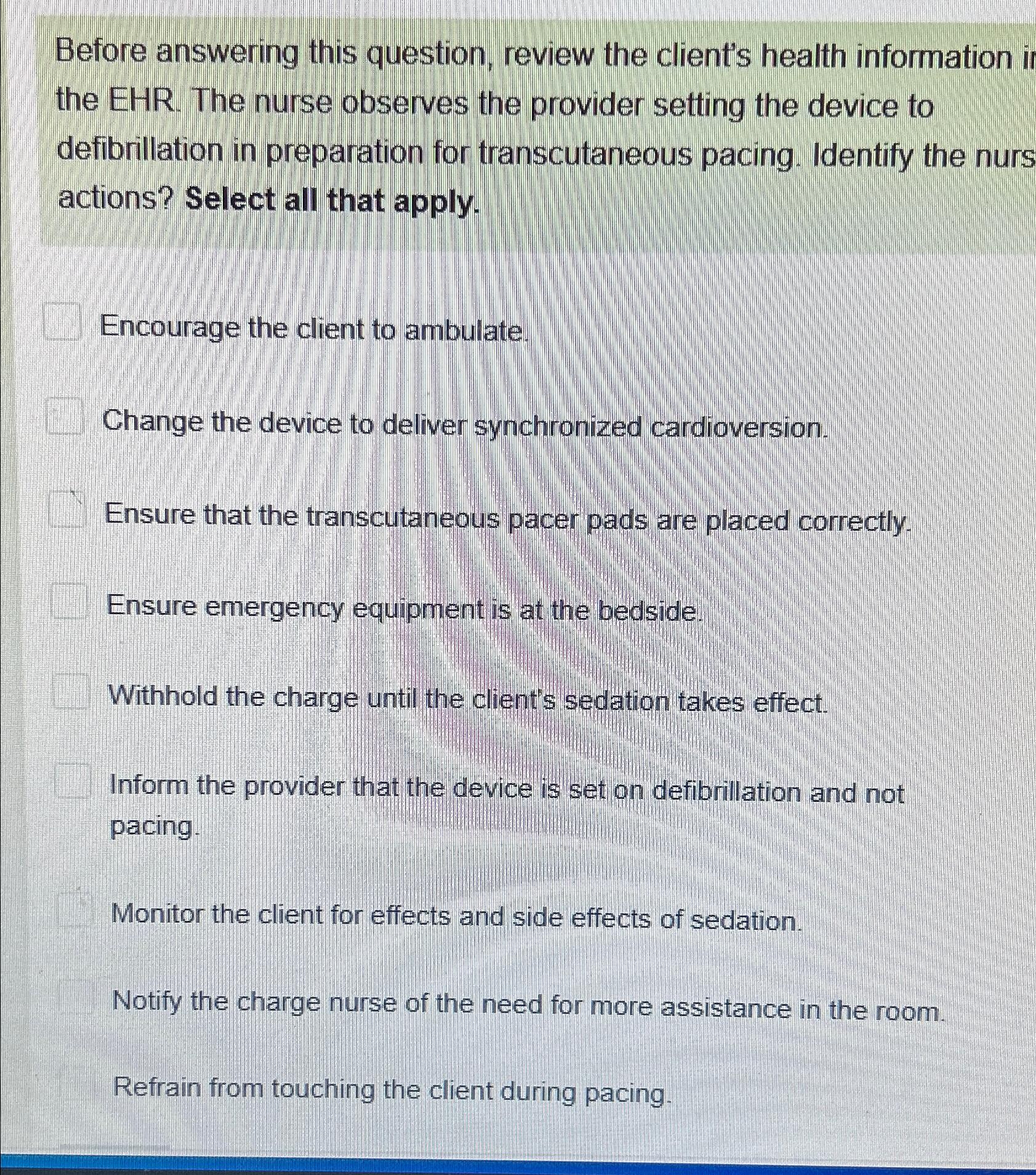 Solved Before answering this question, review the client's | Chegg.com