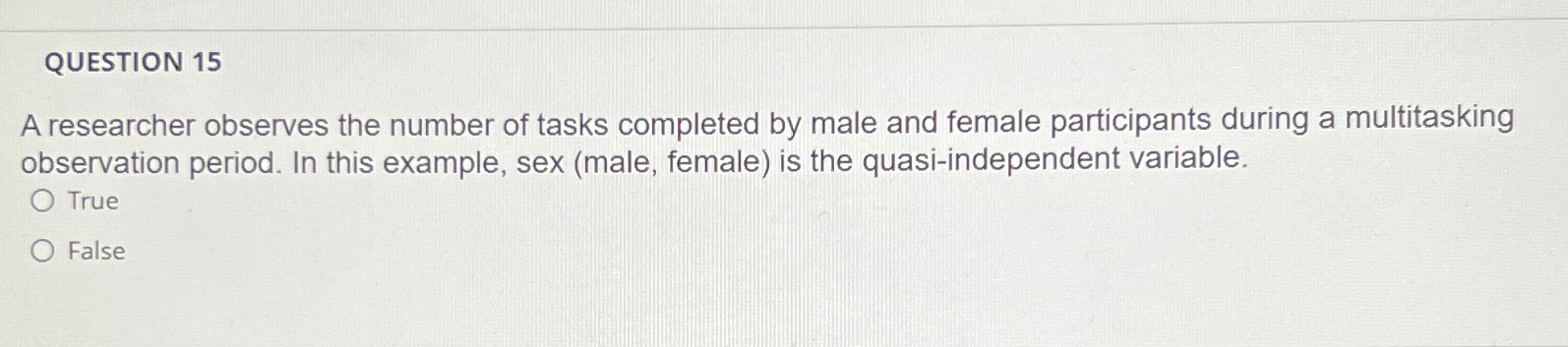 Solved QUESTION 15A researcher observes the number of tasks | Chegg.com