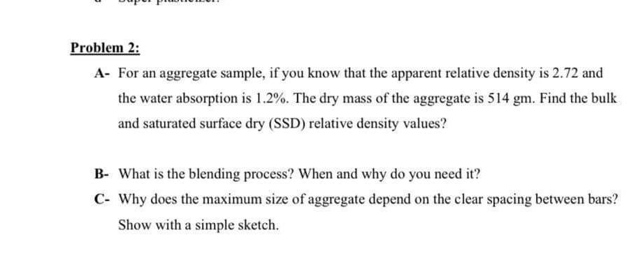 Solved Problem 2: A- For an aggregate sample, if you know | Chegg.com