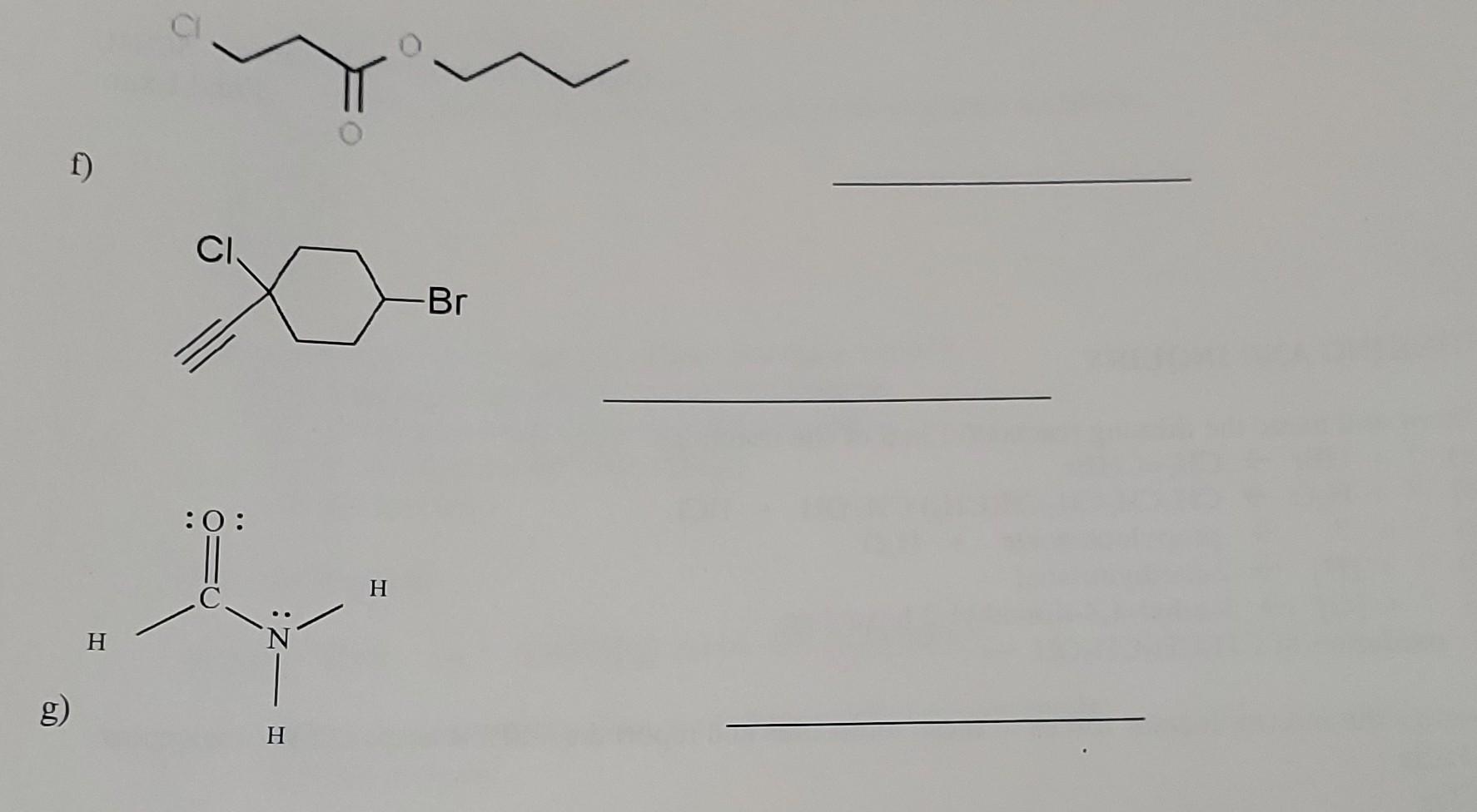 1 Write The Iupac Name For 5 Of The Compounds B C
