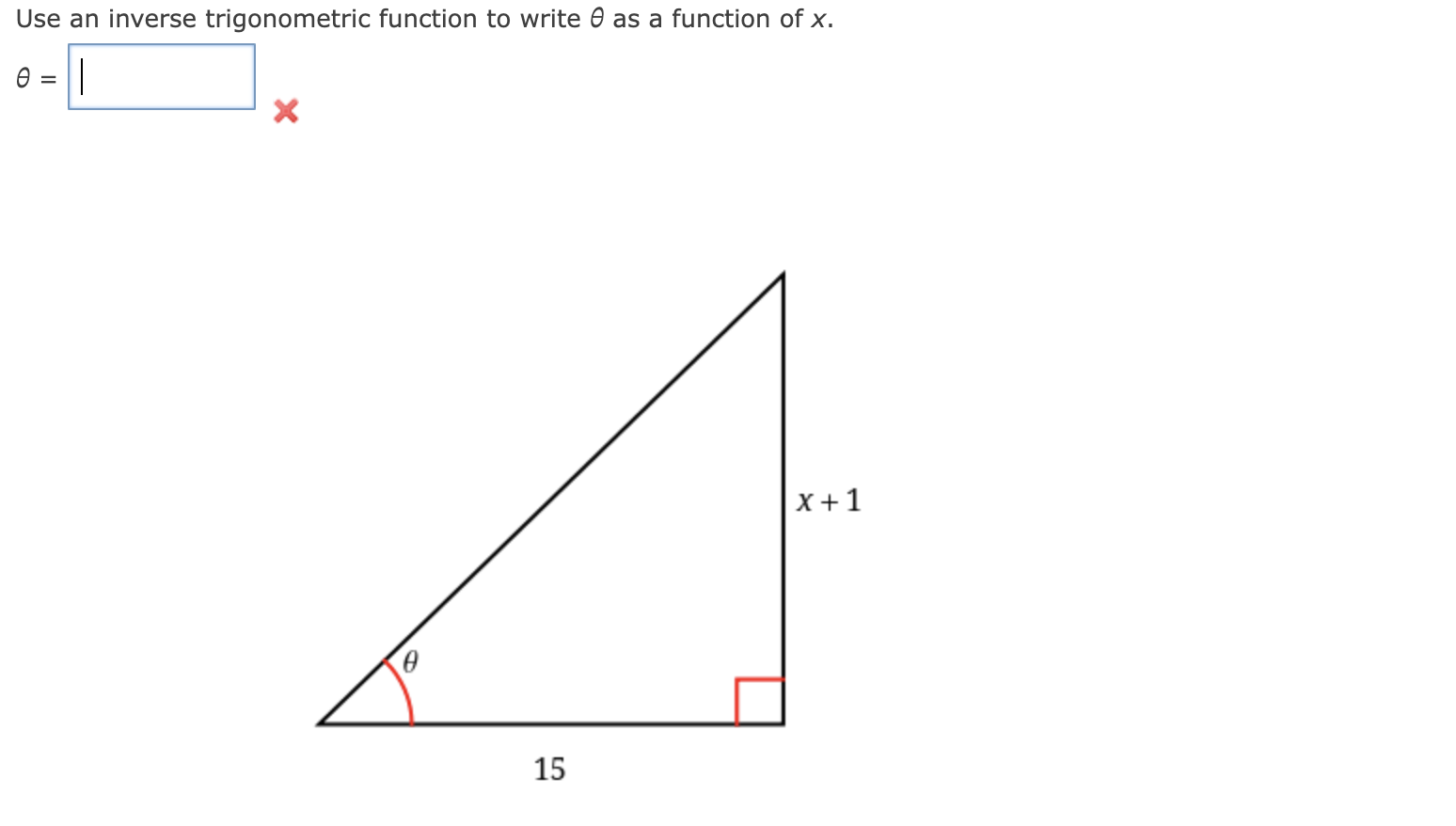 Solved Use An Inverse Trigonometric Function To Write θ ﻿as