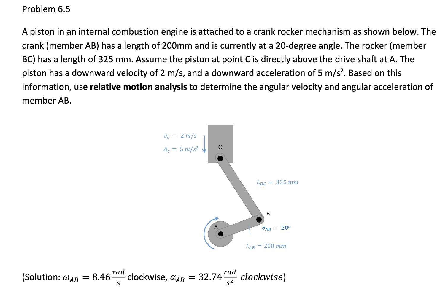 Solved AB BC C is ﻿directly above the drive shaft at A. | Chegg.com