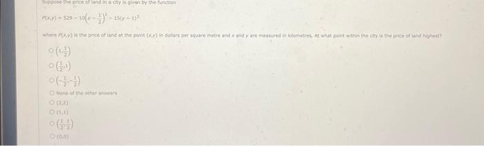 Solved suppone the price of tand in a oty in ovan by the | Chegg.com