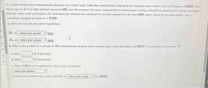 Solved in a study entitled How Undergraduate Students Use | Chegg.com