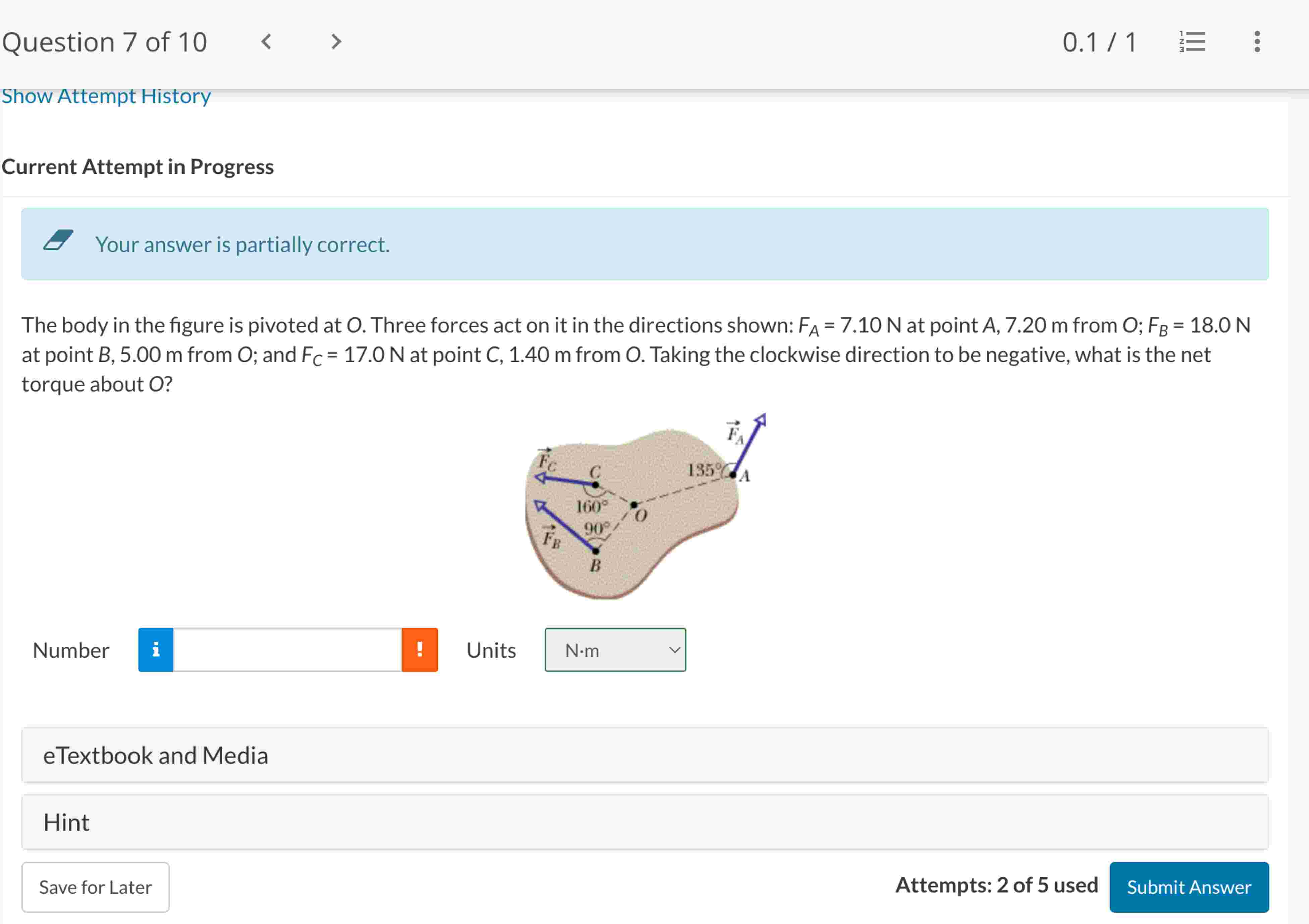 [Solved]: Current Attempt in Progress Your answer is partial