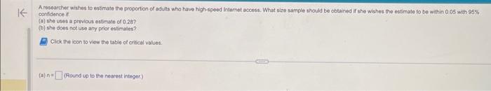 Solved A rosearcher wishes to evimate the proportion of | Chegg.com