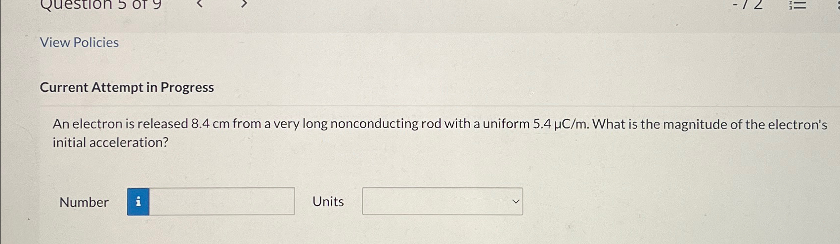 Solved View PoliciesCurrent Attempt in ProgressAn electron | Chegg.com