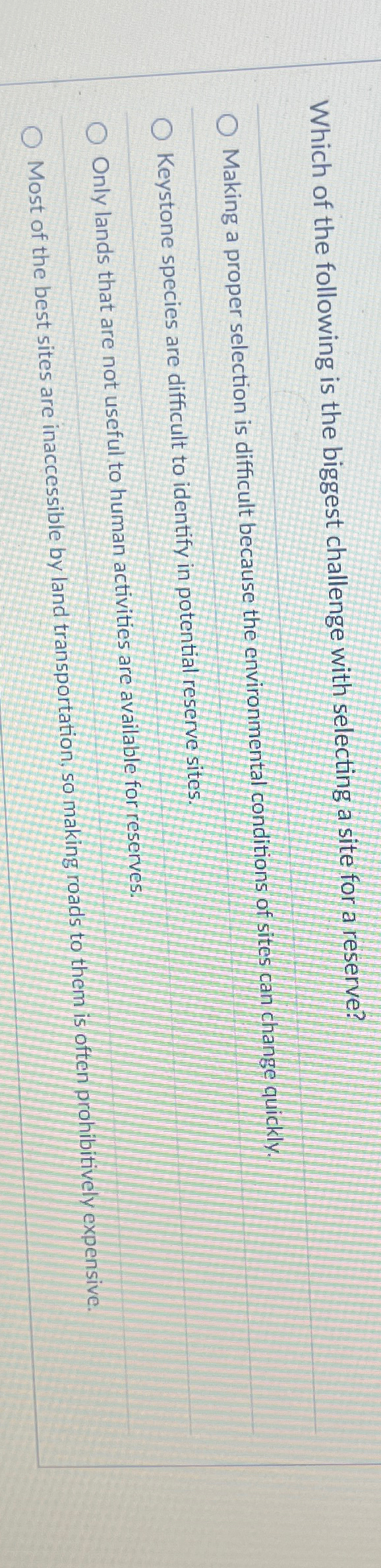 Solved Which of the following is the biggest challenge with | Chegg.com