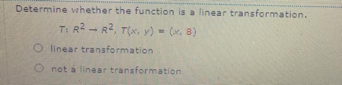 Solved Determine whether the function is a linear | Chegg.com