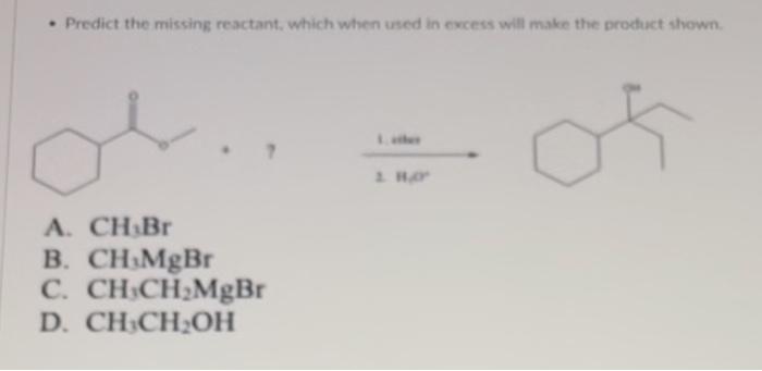 Solved • Predict the reagent: OCH, A H2, Raney Ni B) NaBH C) | Chegg.com
