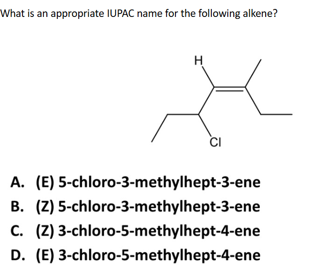 What is an appropriate IUPAC name for the following | Chegg.com