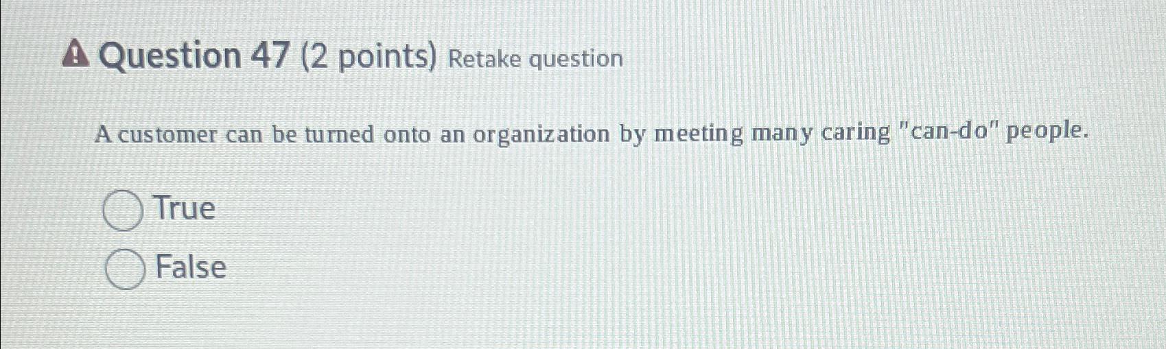 Solved A Question 44 (2 ﻿points) ﻿Retake questionSalespeople | Chegg.com