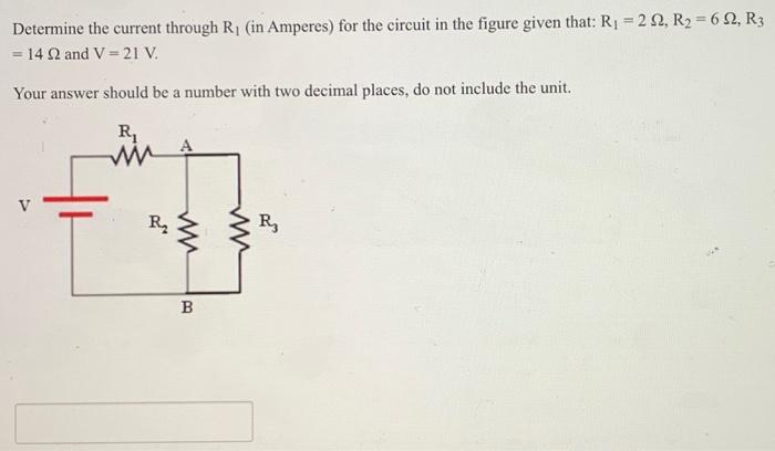 Solved Determine The Current Through R1 In Amperes For The