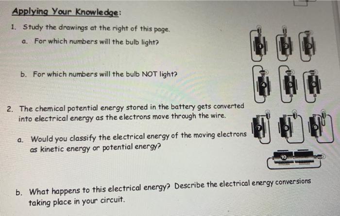 Solved Applying Your Knowledge: 1. Study the drawings at the | Chegg.com