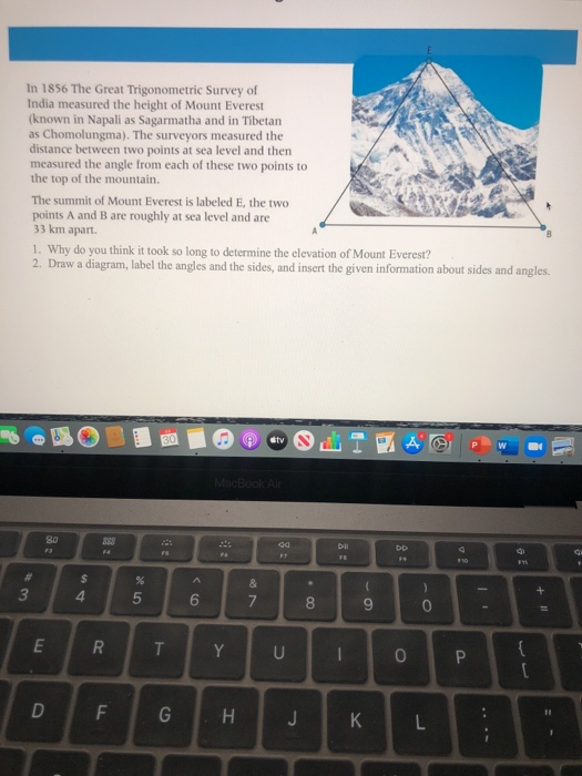 In 1856 The Great Trigonometric Survey of India | Chegg.com