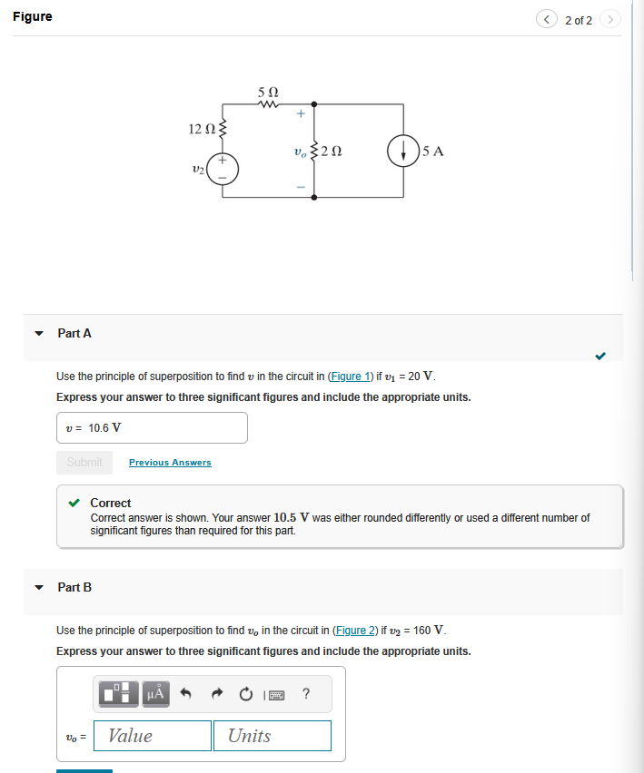 Solved Use the principle of ﻿superposition to ﻿find vo in | Chegg.com