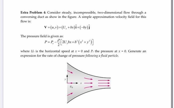 Solved Extra Problem 4: Consider steady, incompressible, | Chegg.com