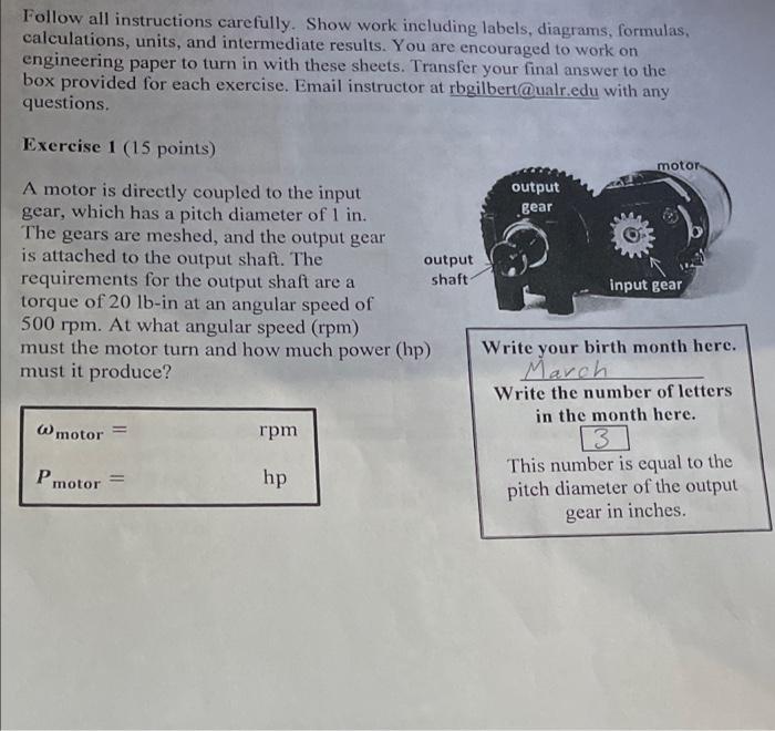 Solved Follow all instructions carefully. Show work | Chegg.com