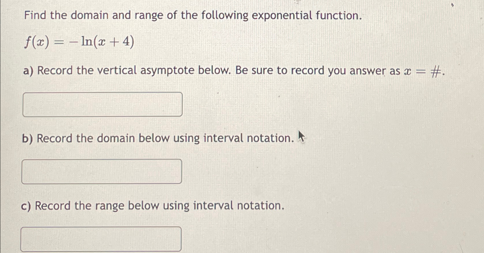 Solved Find the domain and range of the following | Chegg.com