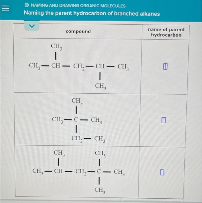 Solved NAMING AND DRAWING ORGANIC MOLECULES Naming the | Chegg.com Solved NAMING AND DRAWING ORGANIC MOLECULES Naming the | Chegg.com