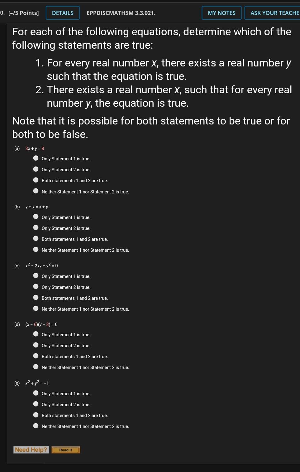 Solved 0. [-/5 Points] DETAILS EPPDISCMATHSM 3.3.021. MY | Chegg.com