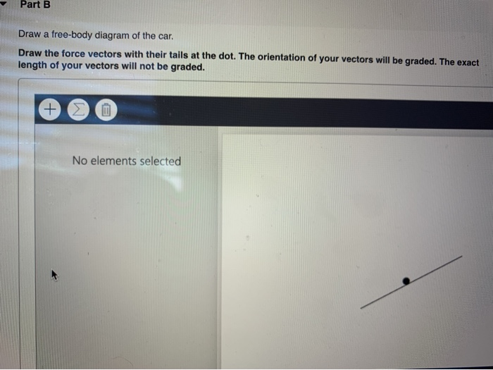 Solved Part B Draw a free-body diagram of the car. Draw the | Chegg.com Solved Part B Draw a free-body diagram of the car. Draw the | Chegg.com