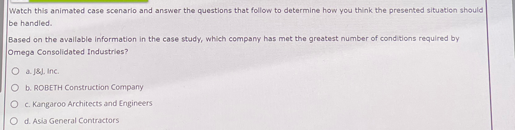Solved Watch this animated case scenario and answer the | Chegg.com