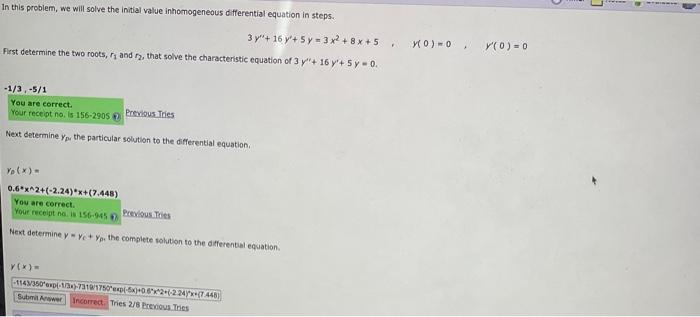 Solved In this problem, we will solve the initial value | Chegg.com
