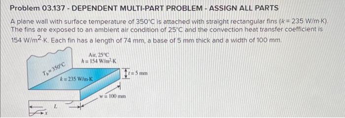 Solved Problem 03.137 - DEPENDENT MULTI-PART PROBLEM - | Chegg.com