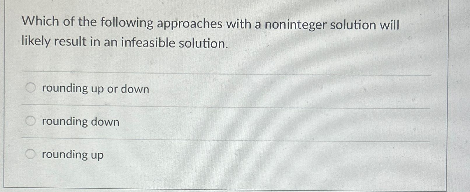 Solved Which of the following approaches with a noninteger | Chegg.com