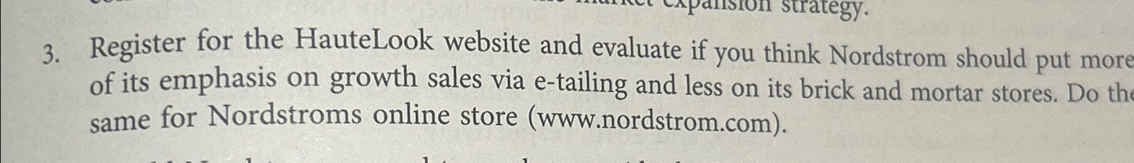 Solved Register for the HauteLook website and evaluate if | Chegg.com