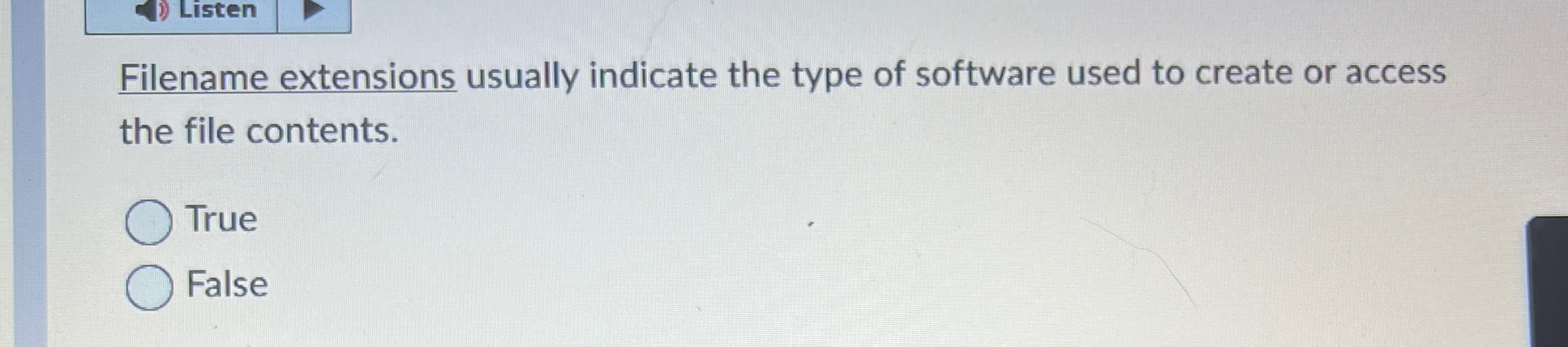 Solved Filename extensions usually indicate the type of | Chegg.com
