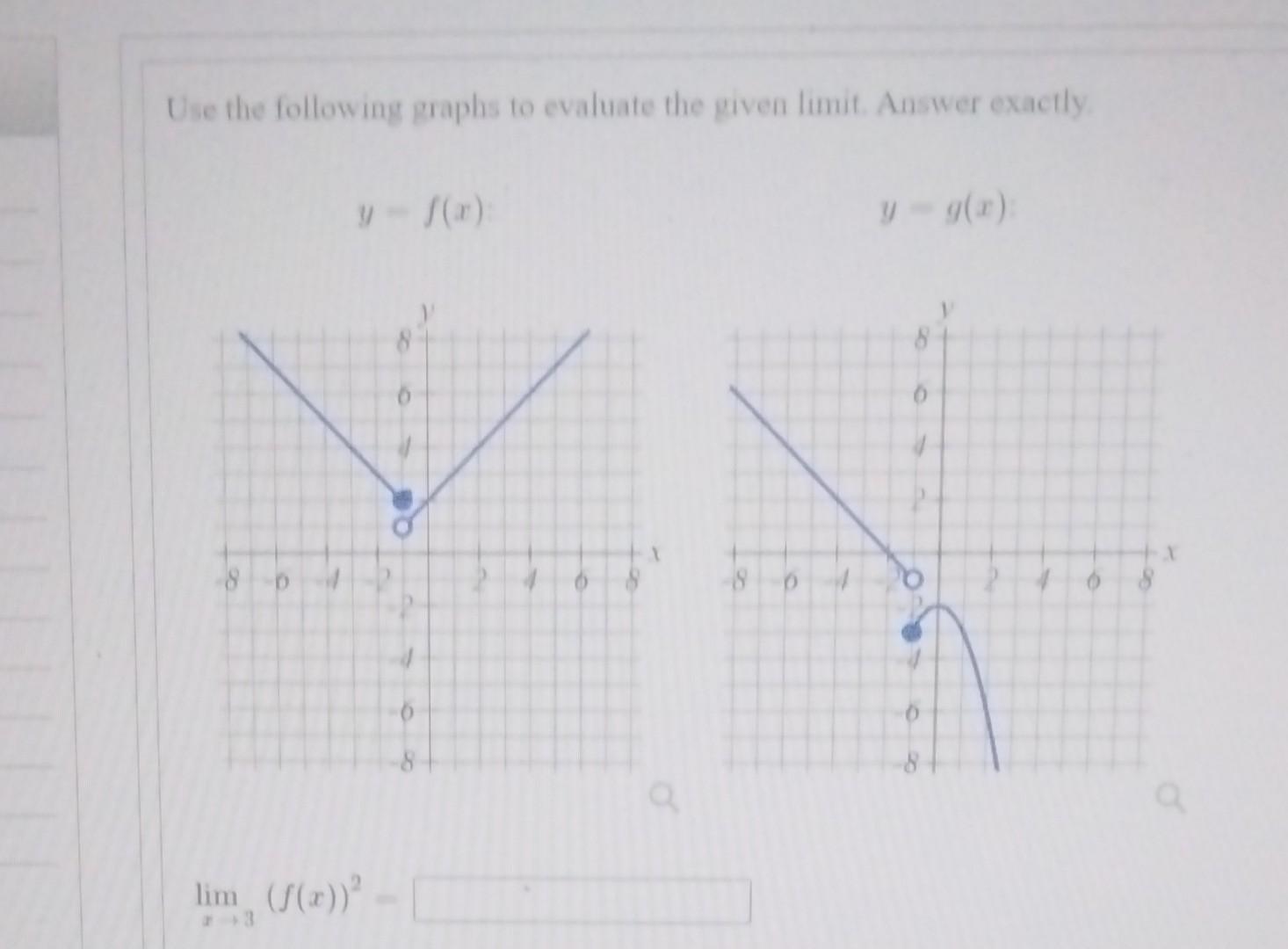 Solved Use the following graphs to evaluate the given limit. | Chegg.com