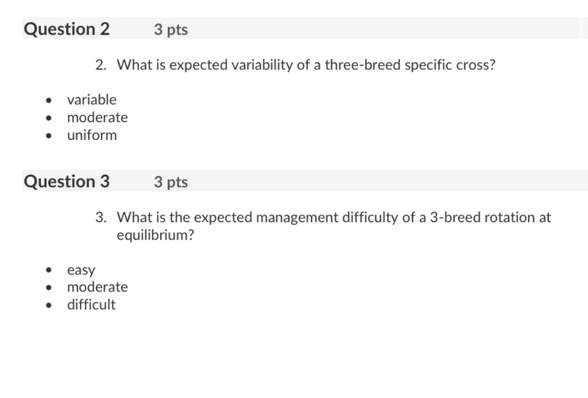 Solved Question 2 3 ﻿pts2. ﻿What is expected variability of | Chegg.com