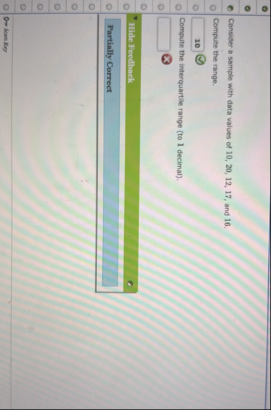 Solved Consider a sample with data values of 10,20,12,17, | Chegg.com