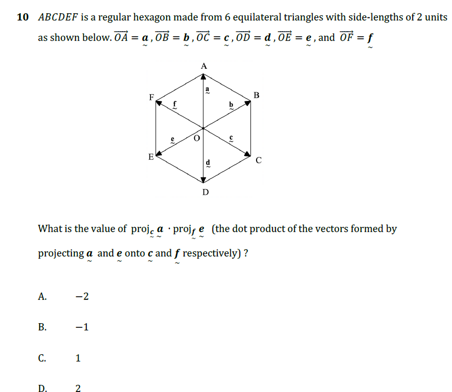 Solved 10ABCDEF is a regular hexagon made from 6 | Chegg.com