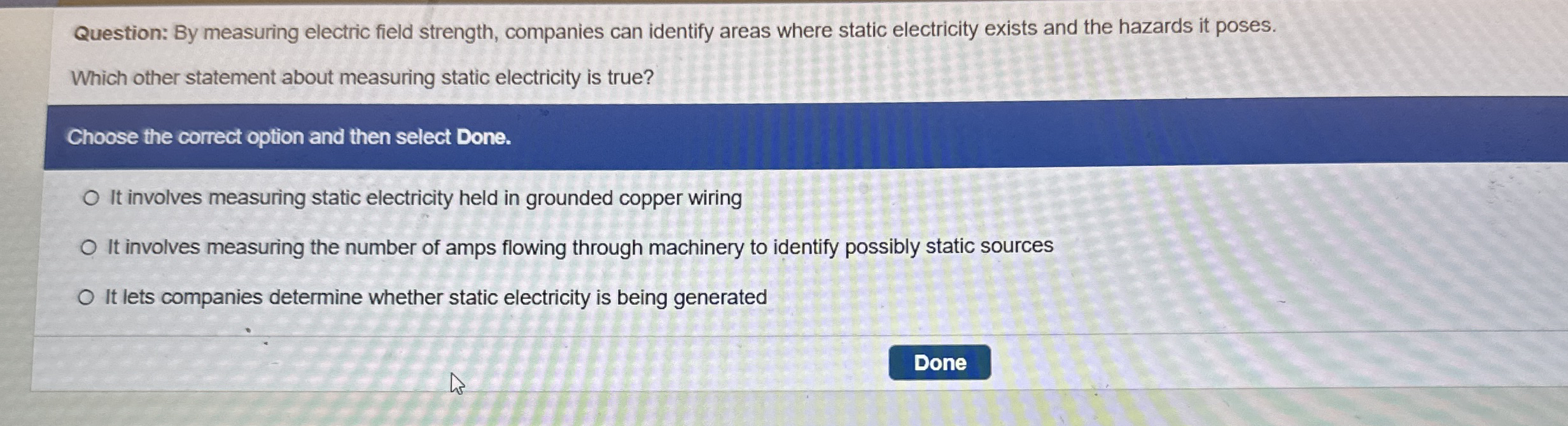 Solved Question: By measuring electric field strength, | Chegg.com