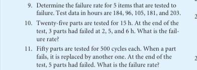Solved 12. Assume a constant failure rate and determine the | Chegg.com