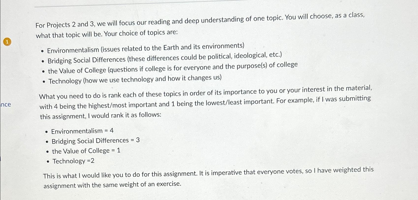 Solved For Projects 2 ﻿and 3, ﻿we will focus our reading and | Chegg.com