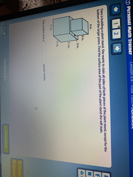 Solved Lesson 9.4 - Your Tum - HUMEWUIK Personal Math | Chegg.com