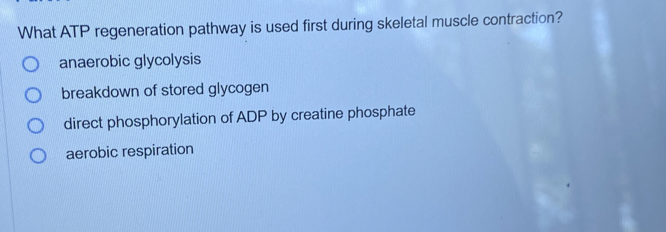 Solved What Atp Regeneration Pathway Is Used First During