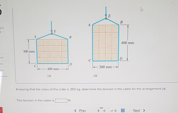 Solved A cable loop of length 1.5m is placed around a crate. | Chegg.com